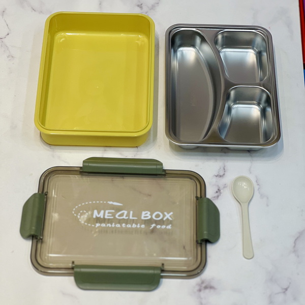 ظرف غذای داخل استیل سه بخشی mealbox - دکوماگ